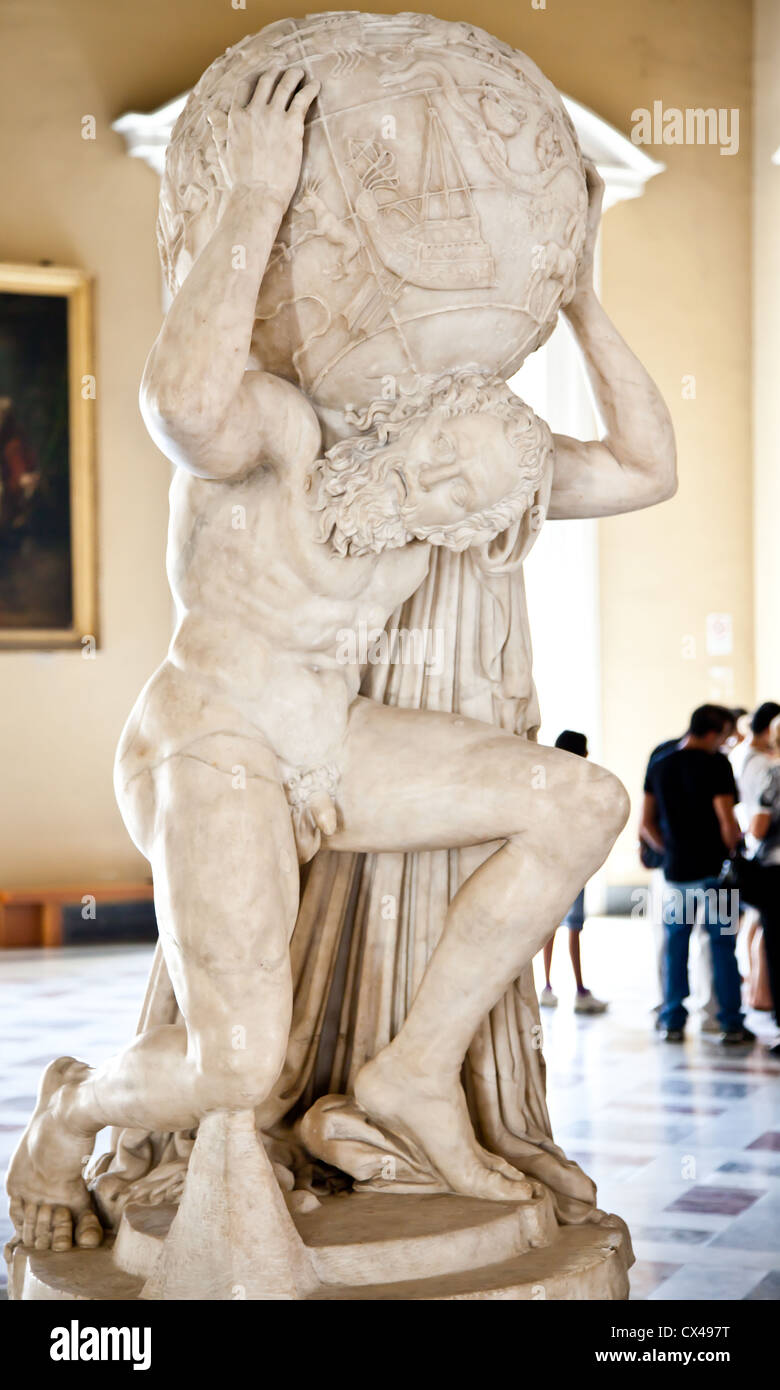 Statue of atlas holding globe Banque de photographies et d’images à ...