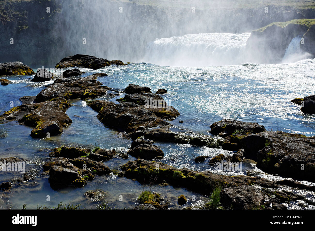 Islande Godafoss Cascades Cascade Banque d'image et photos - Alamy