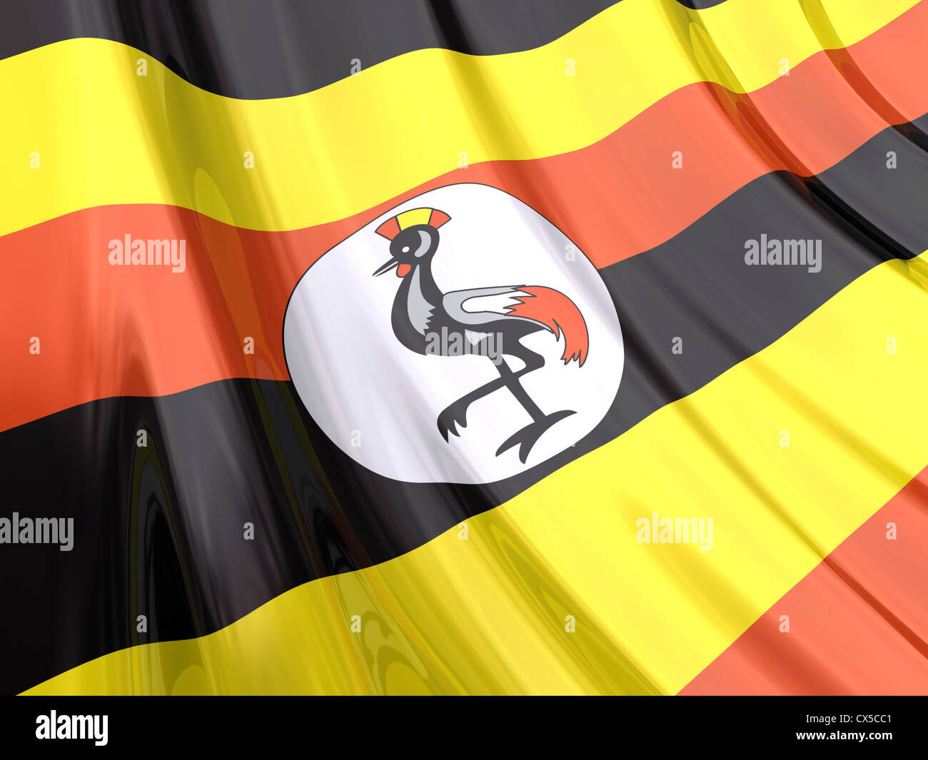 Drapeau ouganda Banque de photographies et d’images à haute résolution ...