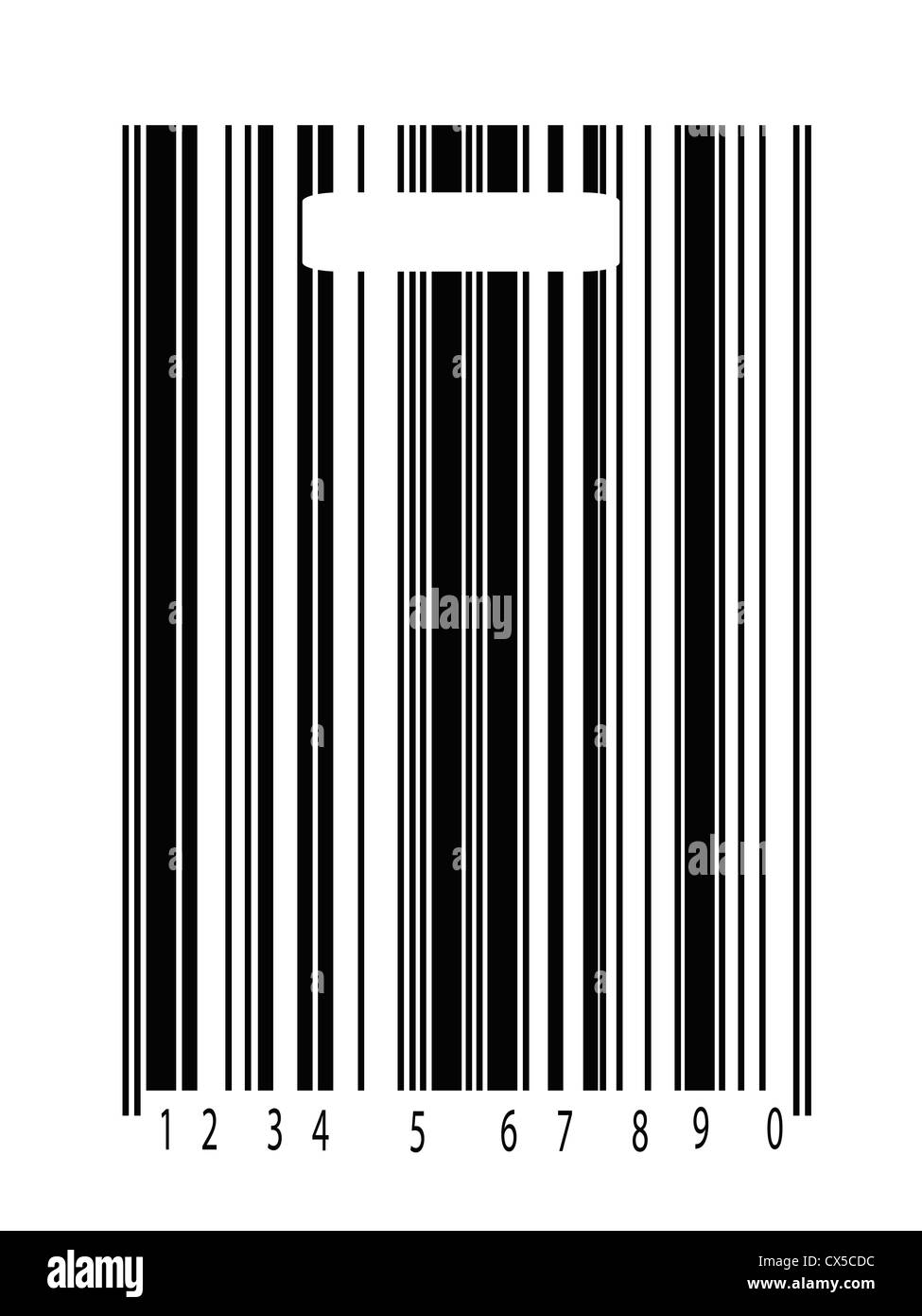 Un code-barres isolé sur fond blanc Photo Stock - Alamy