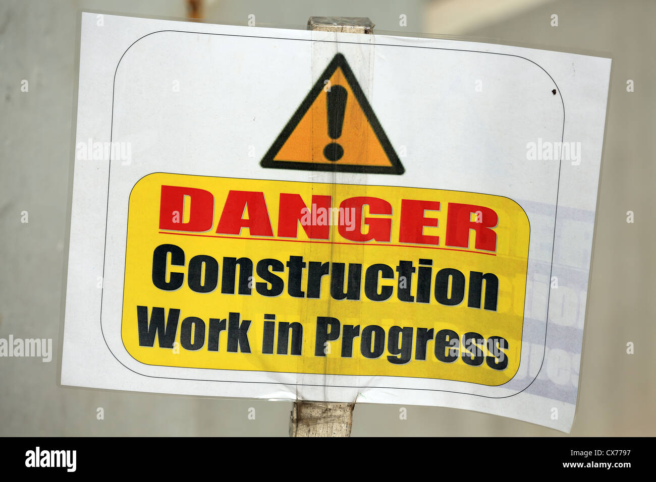 Signe de travaux en cours Banque de photographies et d’images à haute ...