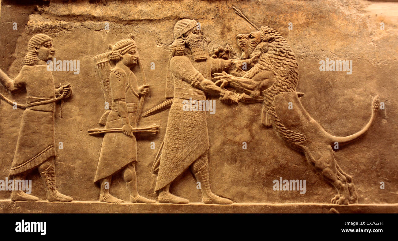 Assyrian Art Lion Banque d'image et photos - Page 3 - Alamy