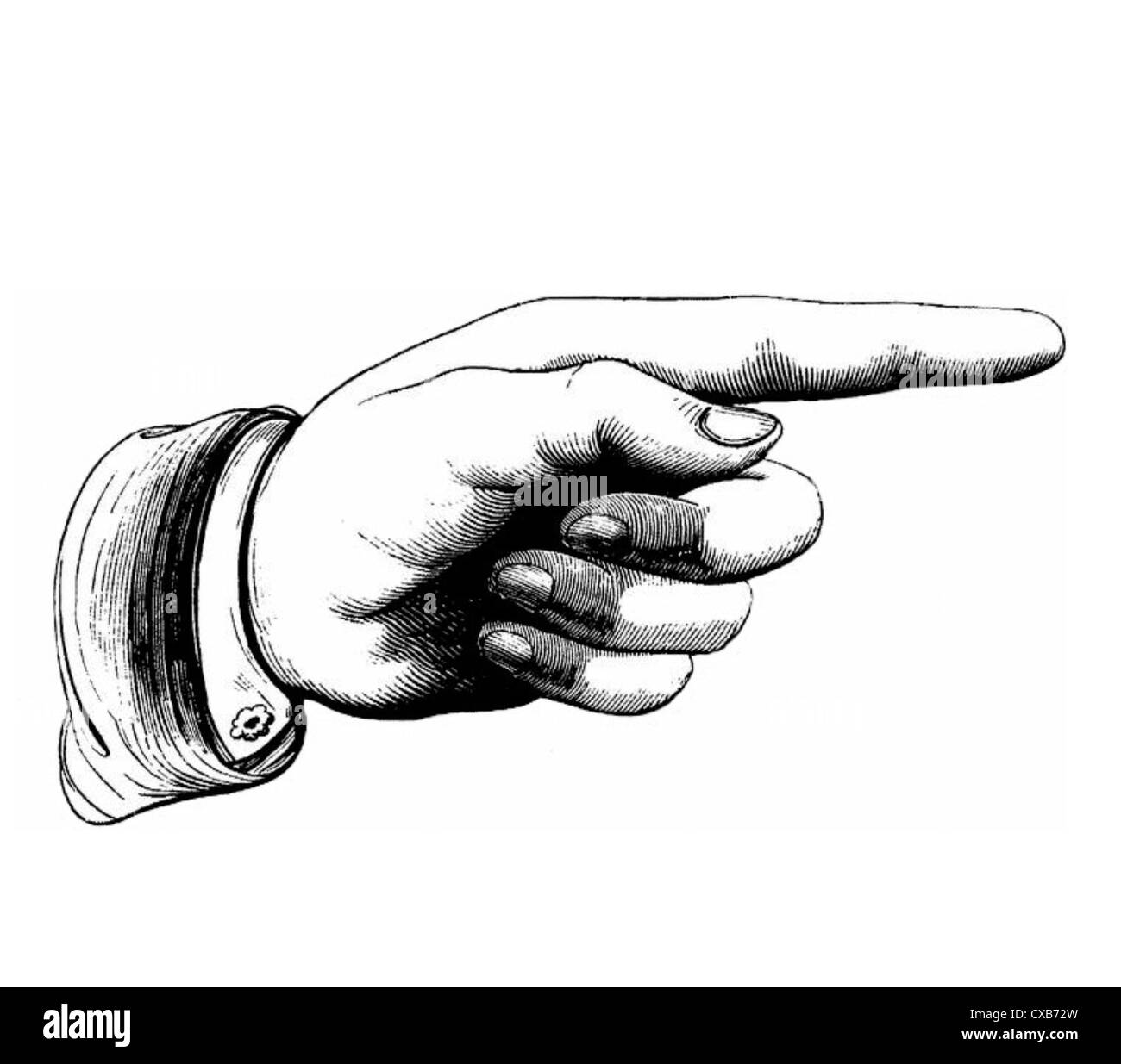 Croquis de la main Banque d'images noir et blanc - Alamy