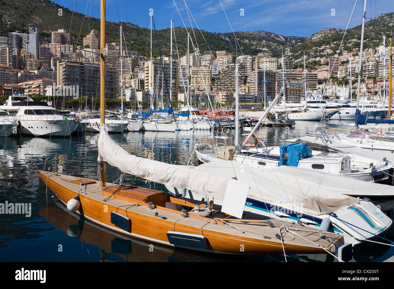 Port de Monaco, la ville de Monte Carlo, Monaco, Europe, Méditerranée ...
