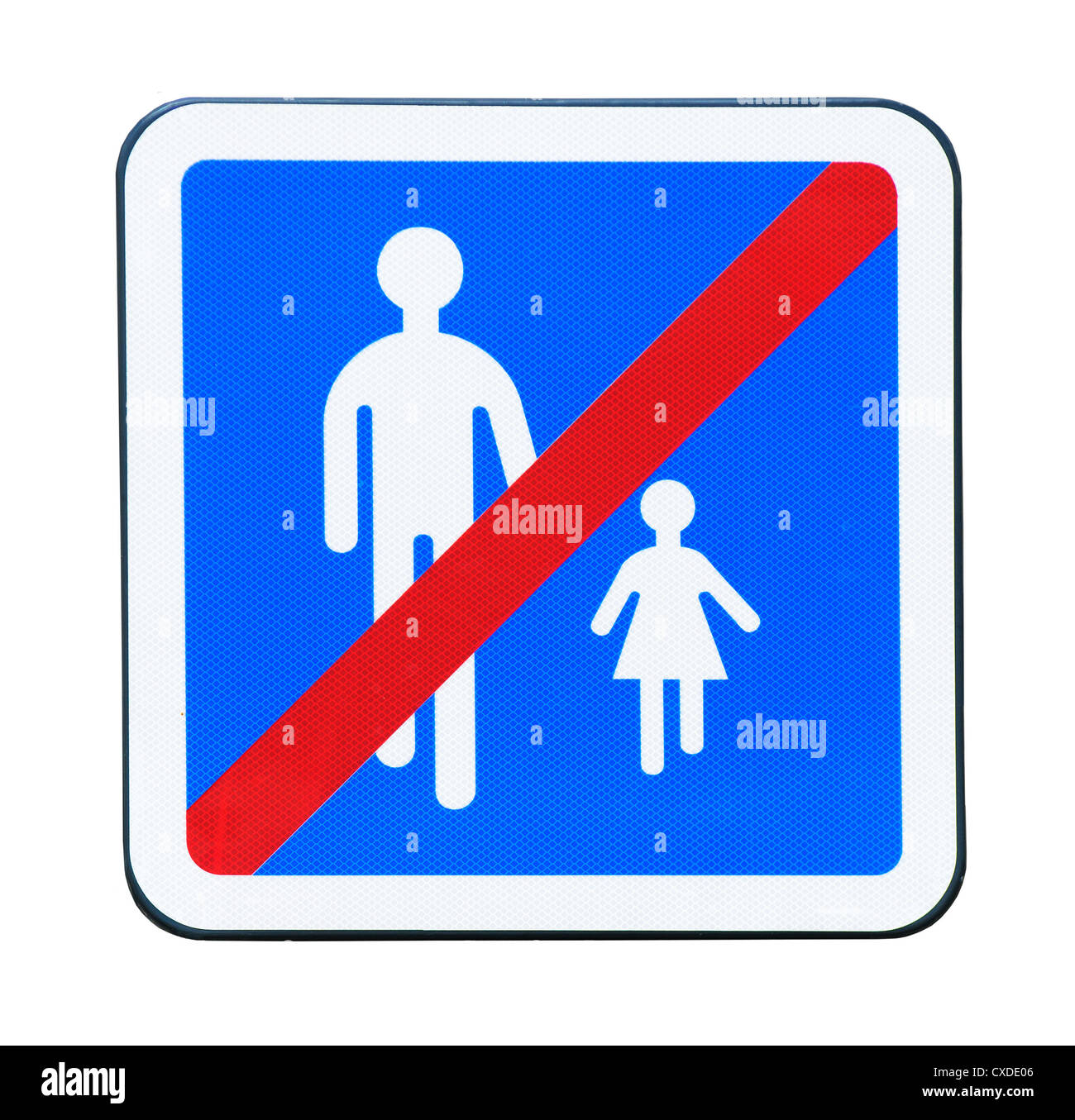 Pedestrian sign Banque d'images détourées - Alamy