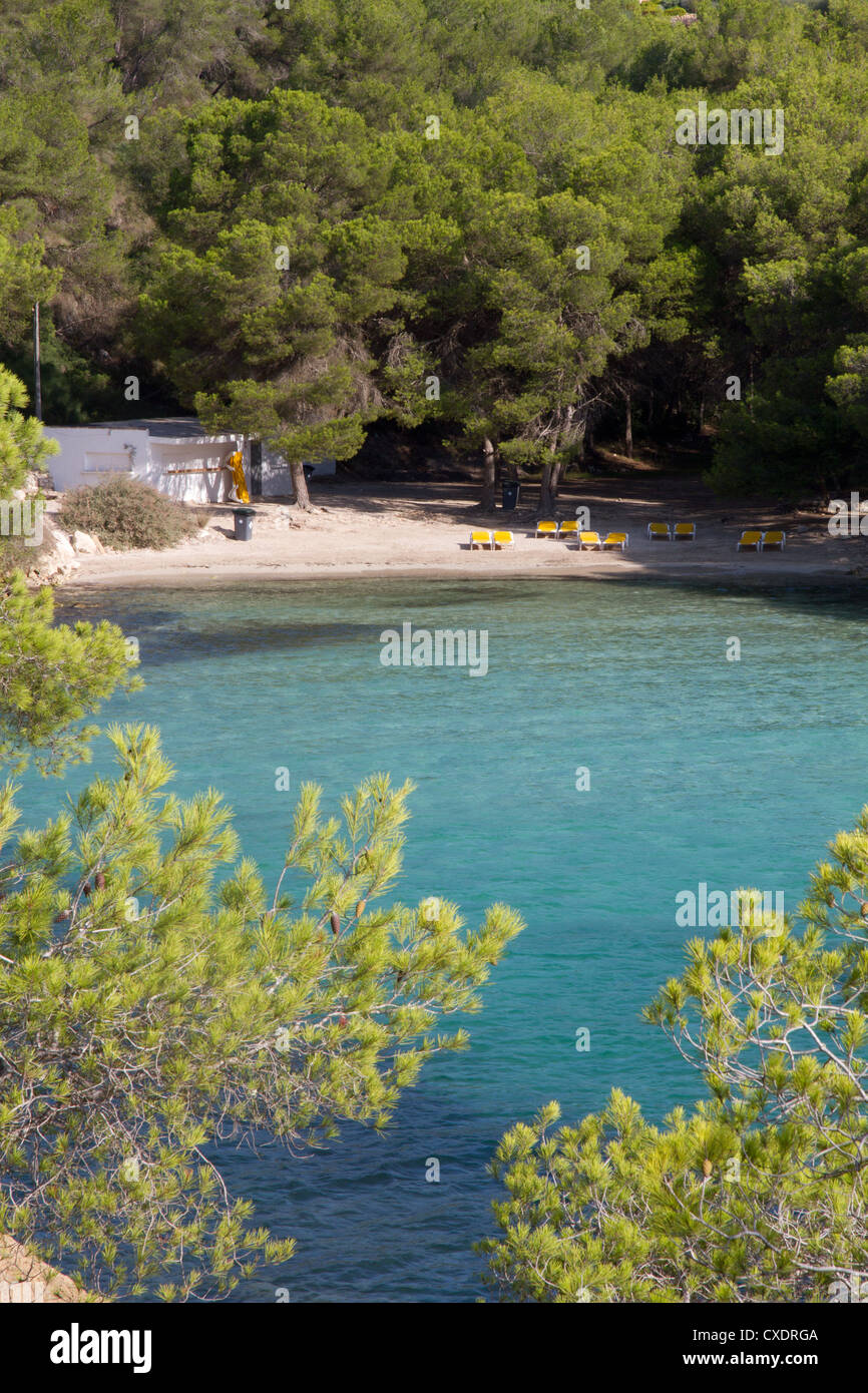 La plage de Portals Vells, el Mago beach, au sud ouest de Majorque ...