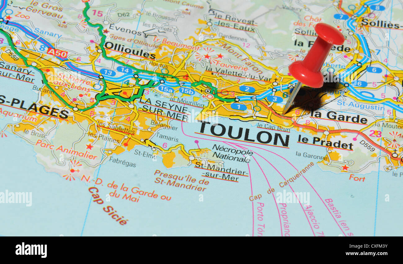 Map toulon france Banque de photographies et d’images à haute ...