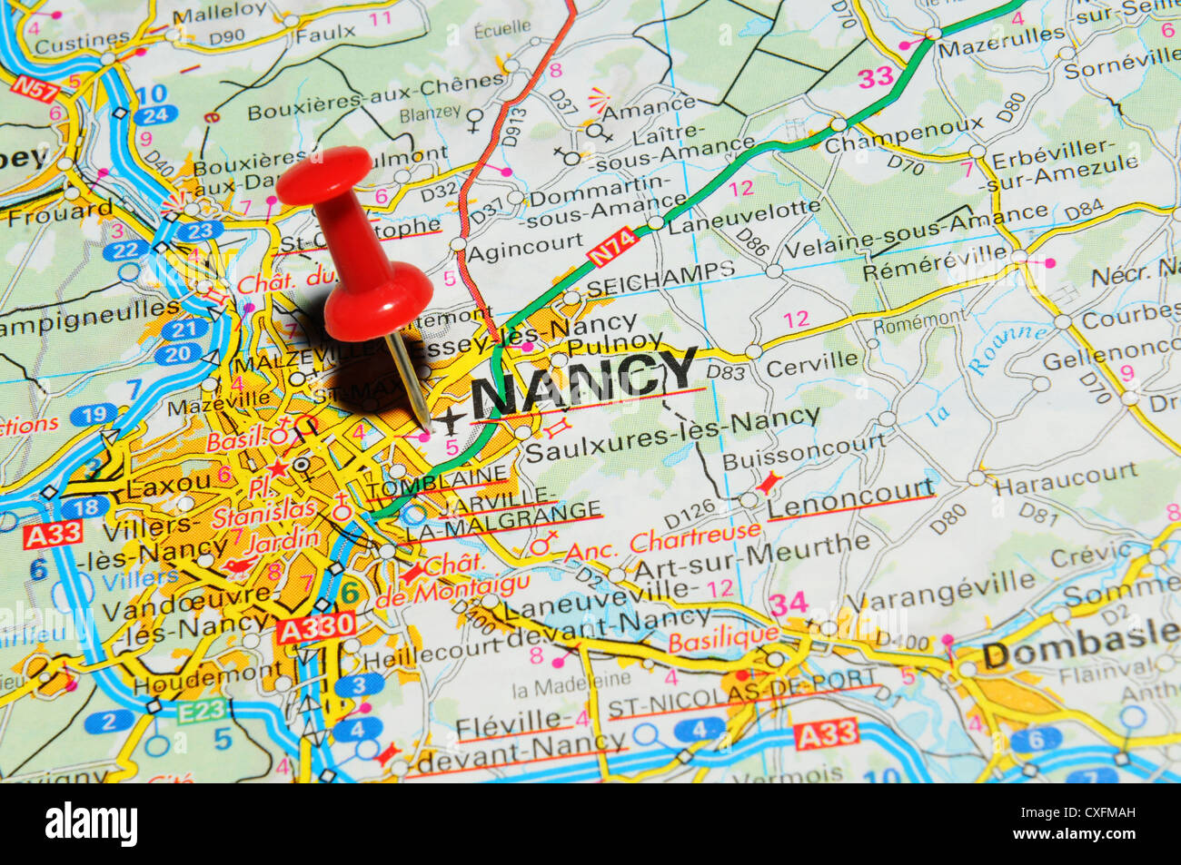 Map nancy france Banque de photographies et d’images à haute résolution ...