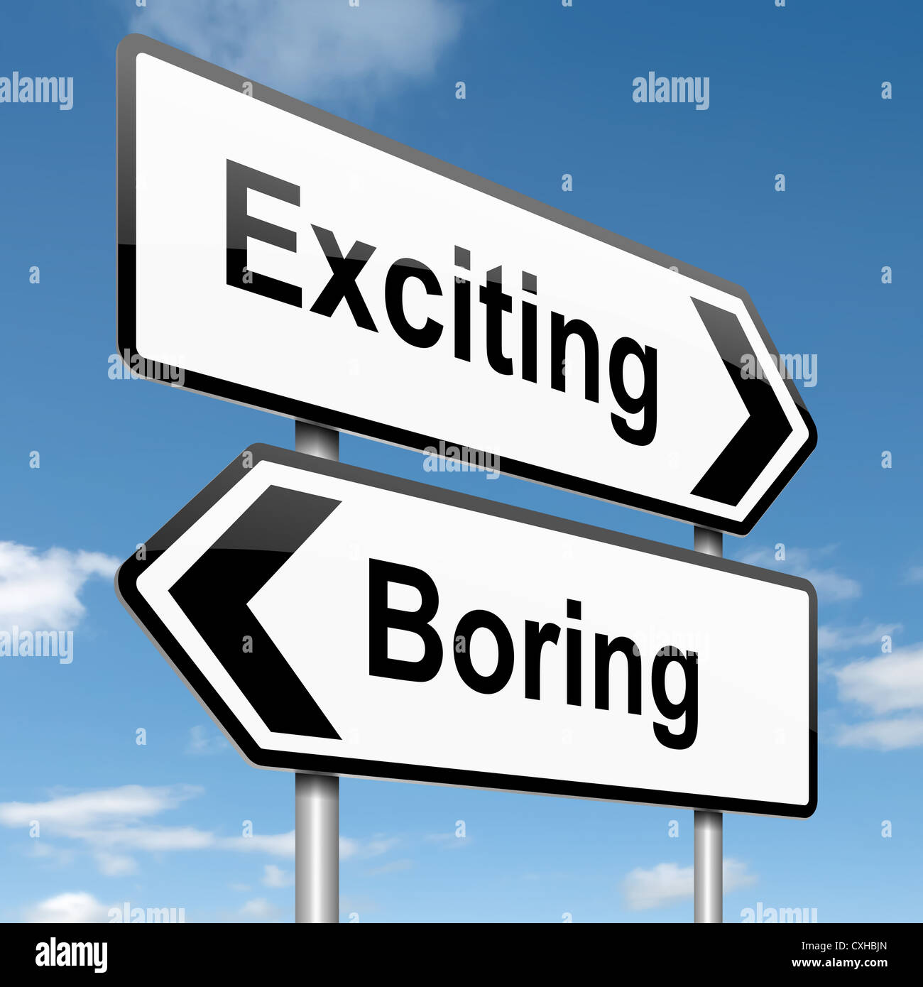 Passionnant ou ennuyeux Photo Stock - Alamy