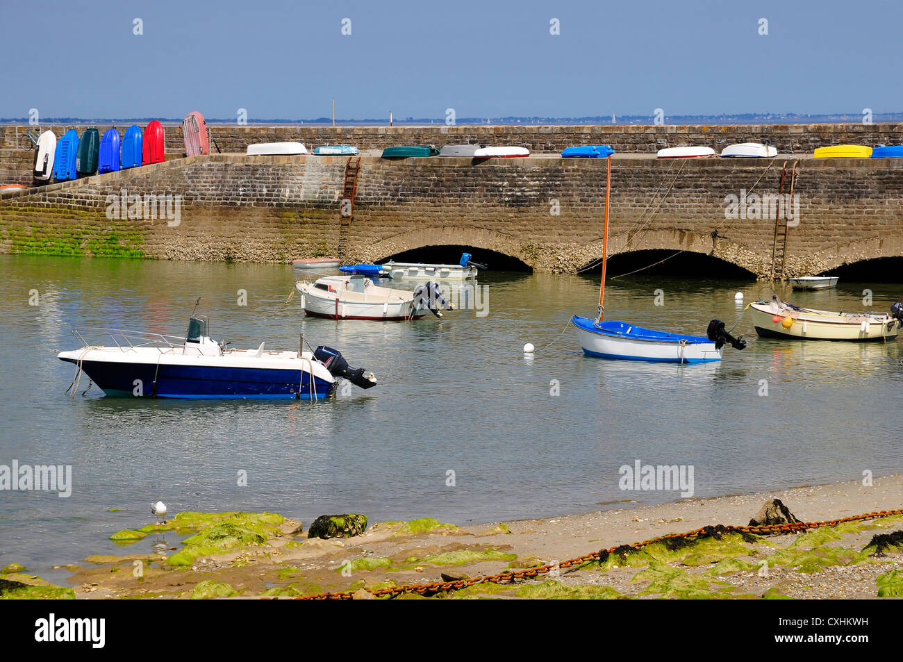 Port de Saint Pierre de Quiberon dans le morbihan en Bretagne dans le ...