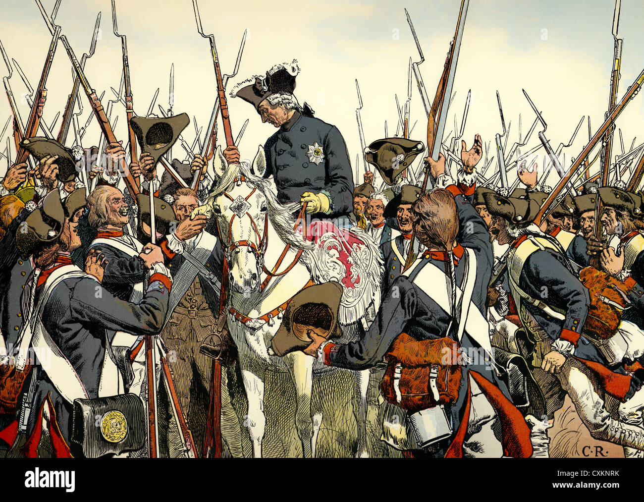 Frédéric II ou Frédéric le Grand Roi de Prusse, le régiment Wernberg ...