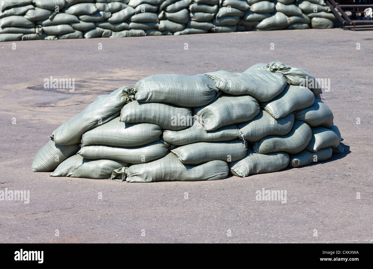 Barricade de sacs de sable Banque de photographies et d’images à haute ...