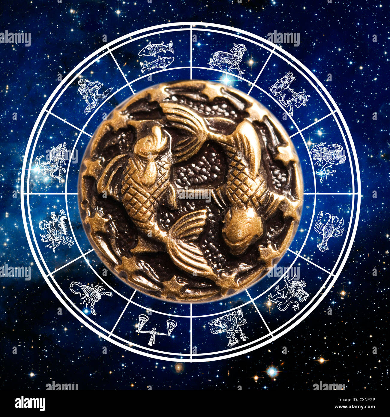 Signe astrologie poissons Banque de photographies et d’images à haute ...