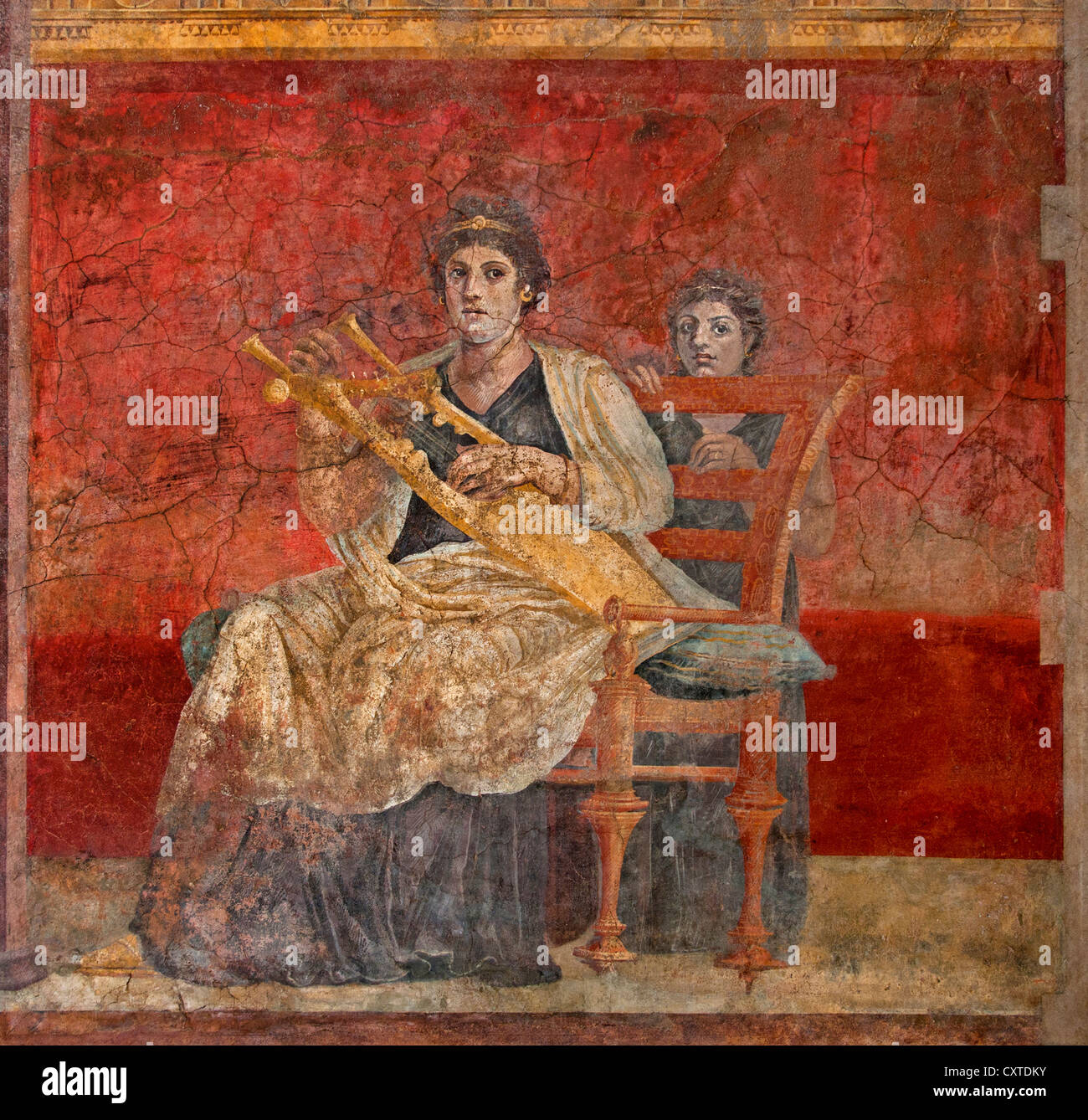 Peinture murale de la Villa de P. Fannius Synistor 50-40 B.C. fresque ...