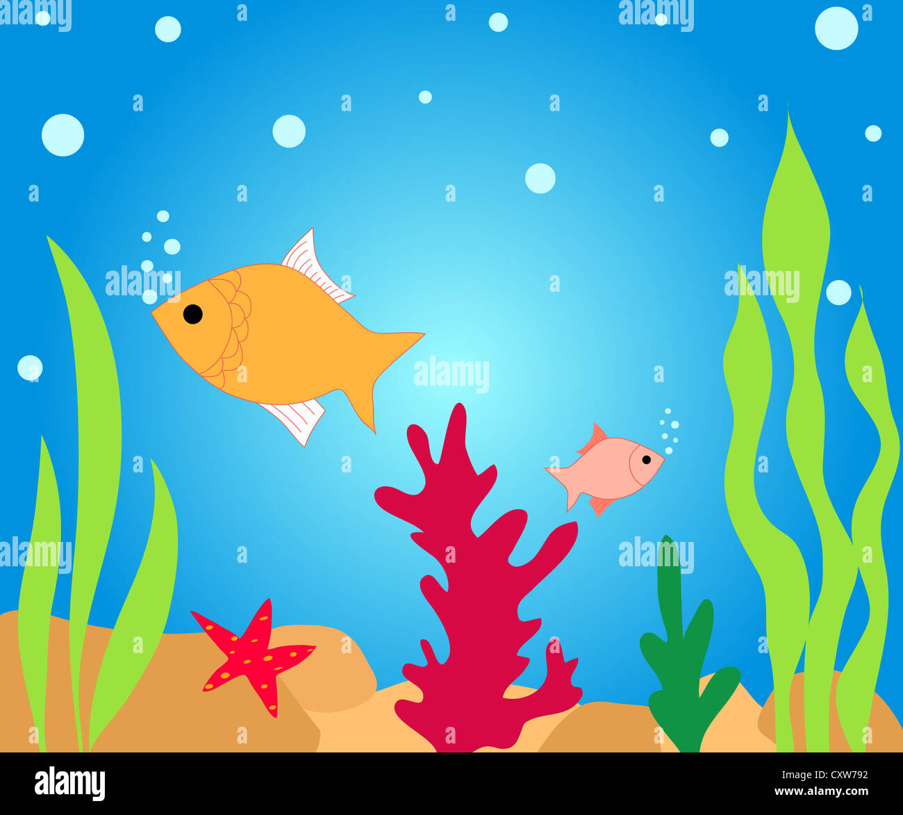 Aquarium plants illustration Banque de photographies et d’images à ...