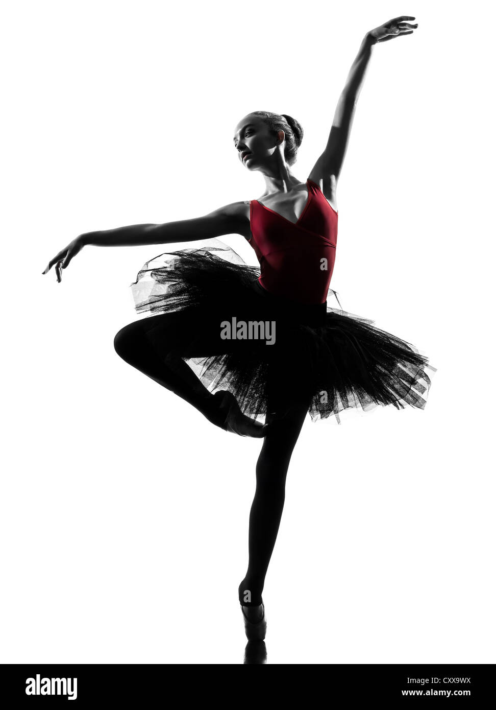 Une jeune femme ballerine danseuse de ballet danse avec tutu en ...