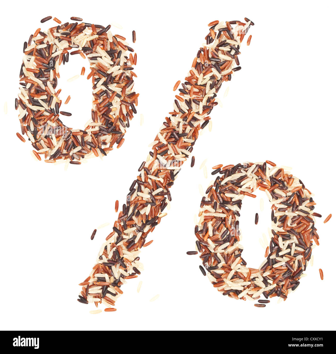 Alphabet de riz entier biologique Banque de photographies et d’images à ...