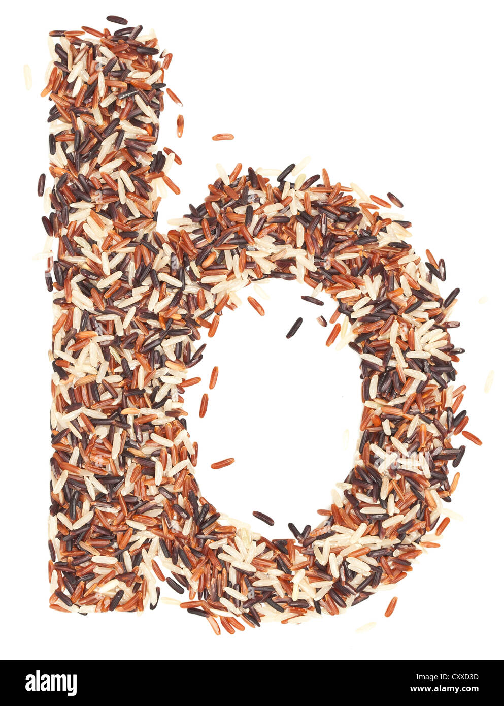 Alphabet de riz entier biologique Banque de photographies et d’images à ...