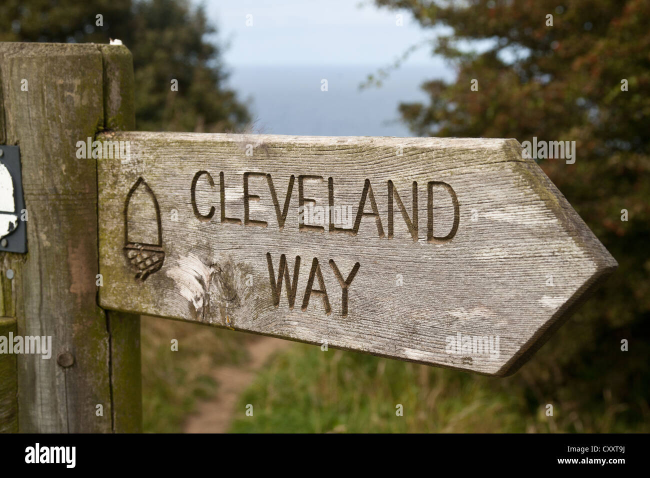 Panneau de signalisation de cleveland way Banque de photographies et d ...