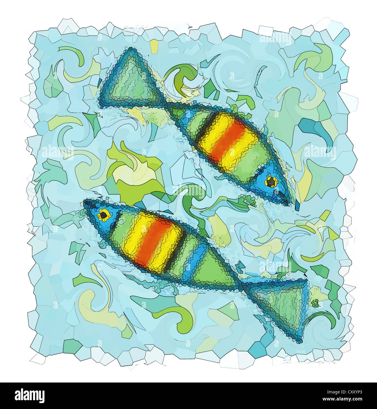 Symbole poissons signe astro Banque de photographies et d’images à ...