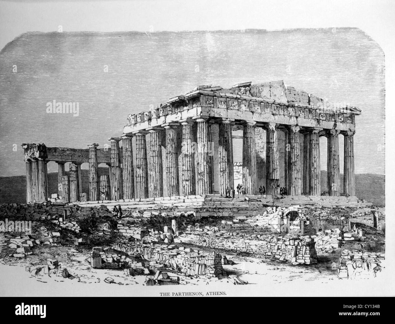 Parthenon drawing Banque de photographies et d’images à haute ...