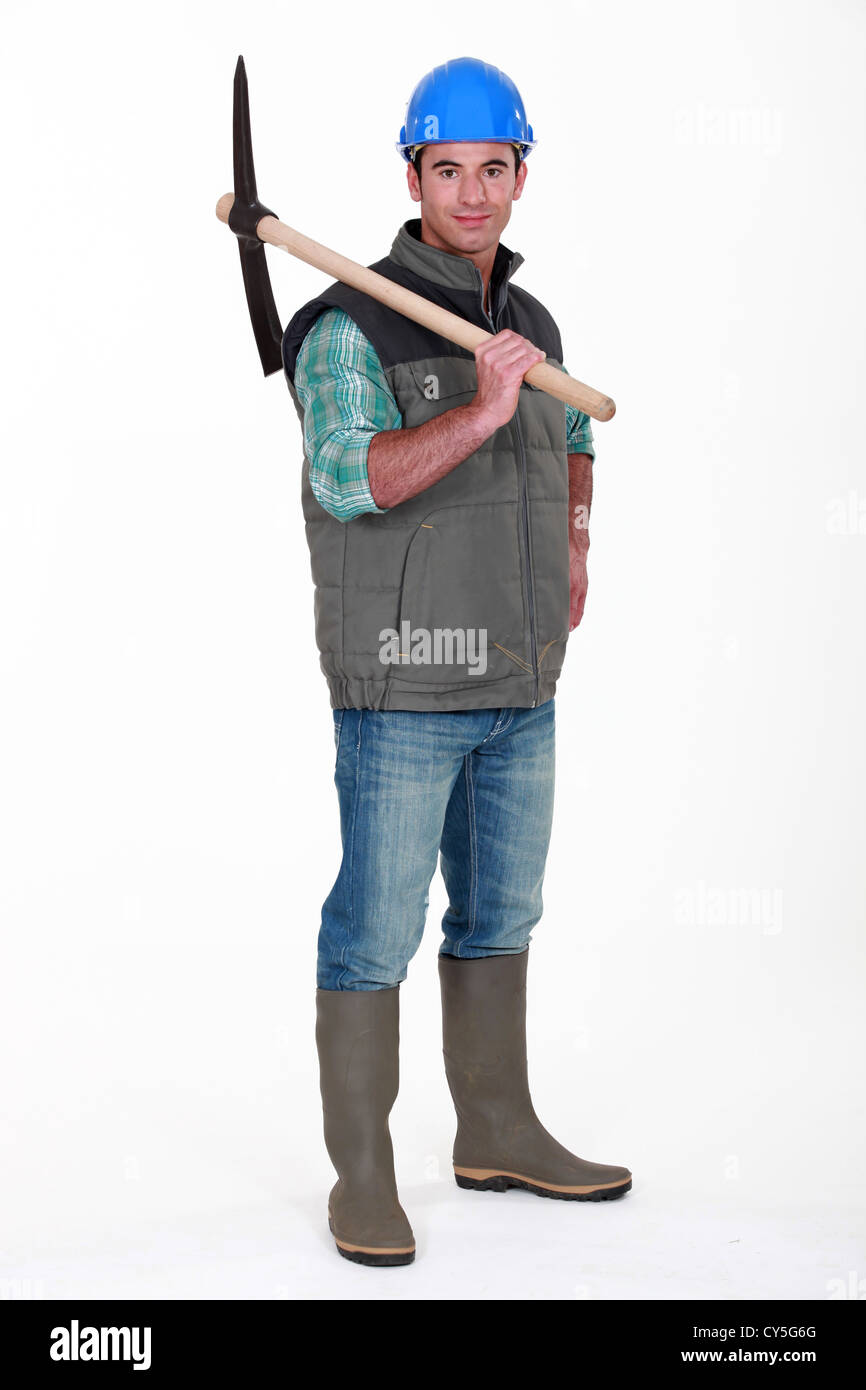 Hairy handsome young man standing Banque de photographies et d’images à ...