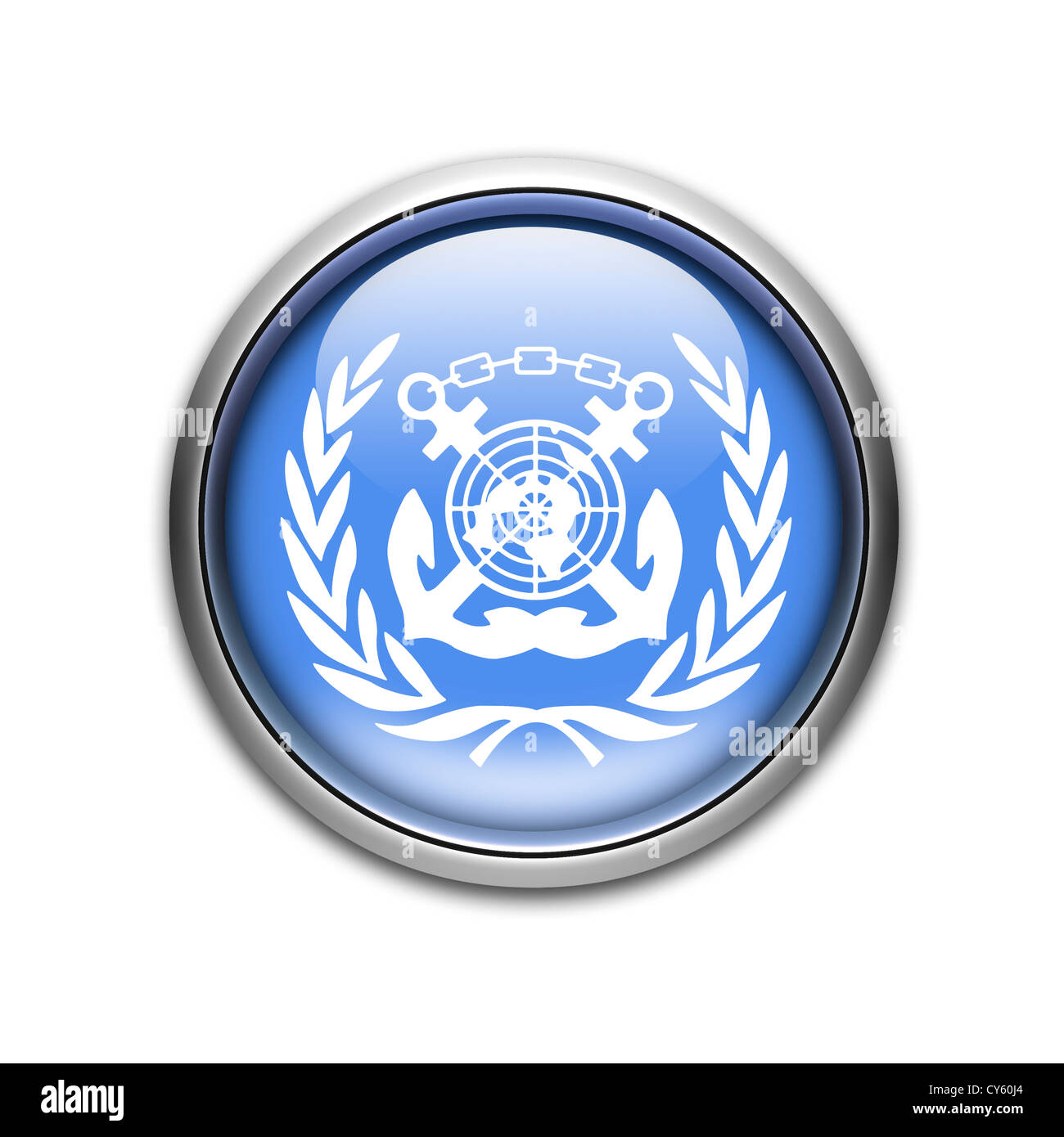 Imo - International Maritime Organisation logo drapeau symbole Photo ...