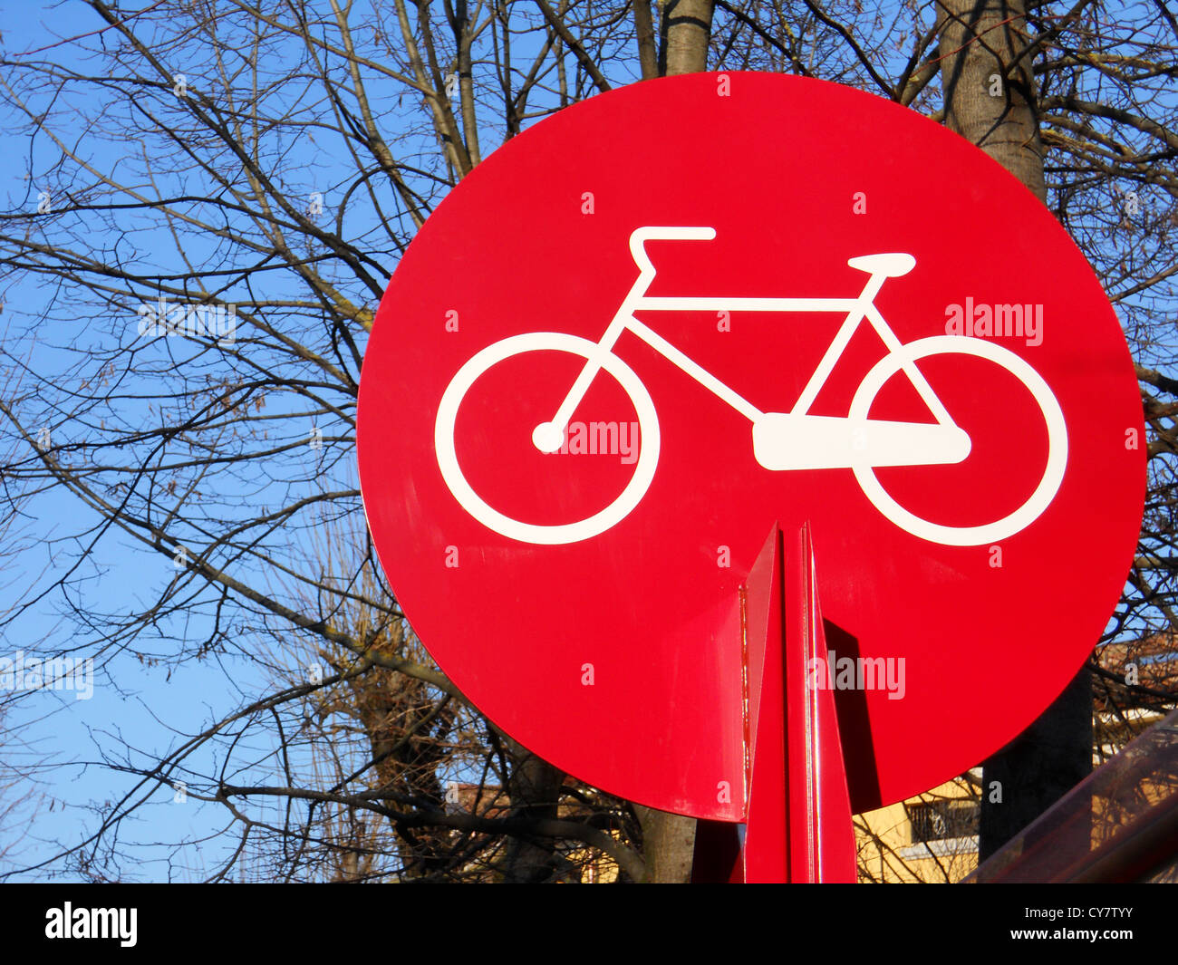 Panneau de signalisation rouge rond Banque de photographies et d’images ...
