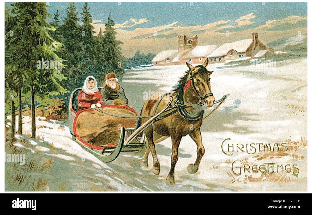 Calèche à chevaux hiver Banque de photographies et d’images à haute ...