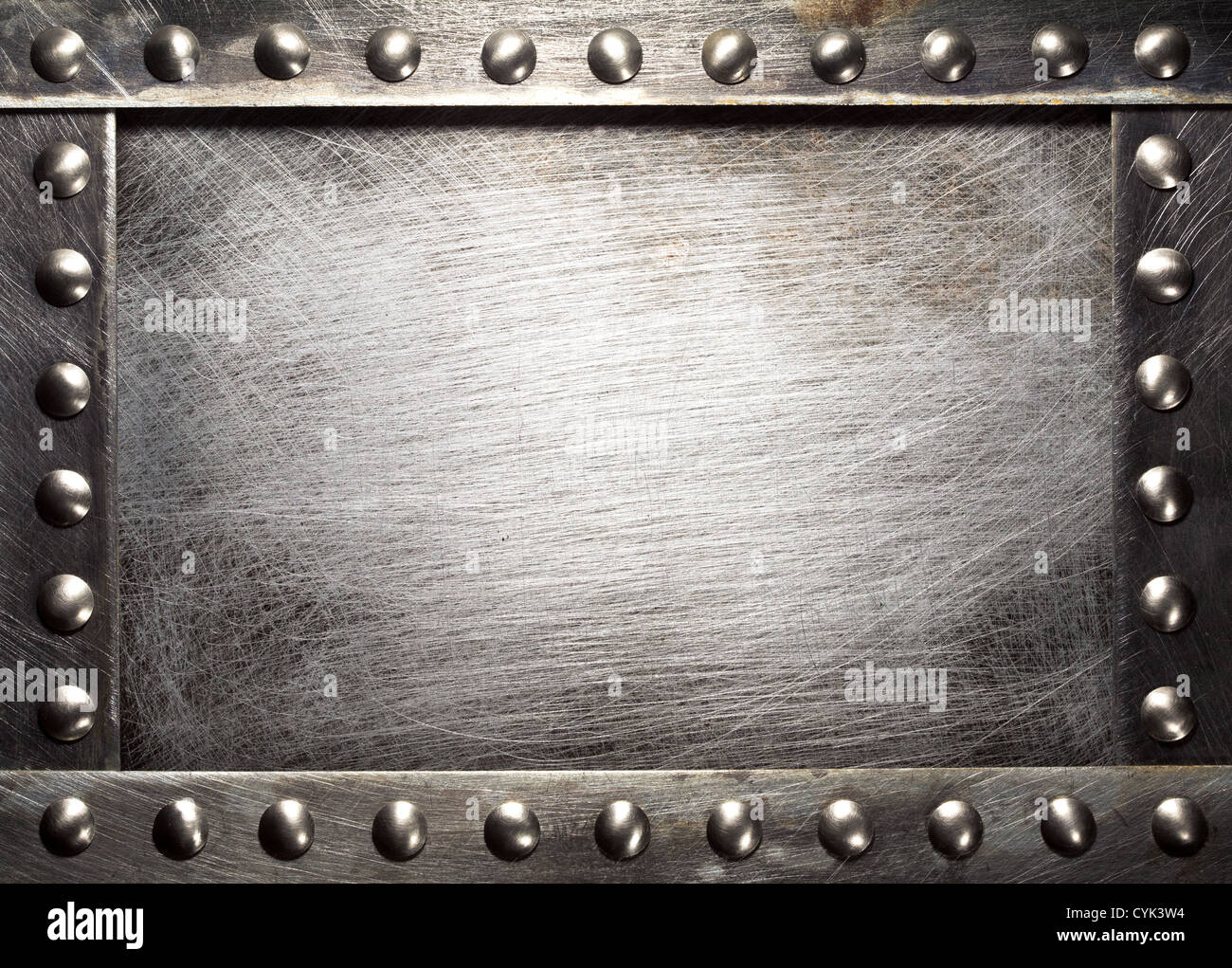 Plaque Metal texture avec rivets Photo Stock - Alamy