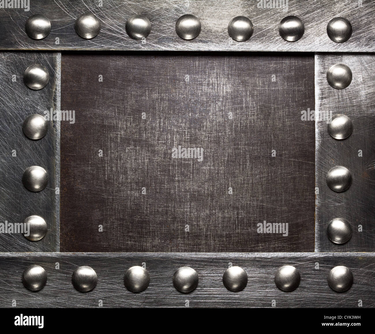 Metal plate with rivets Banque de photographies et d’images à haute ...