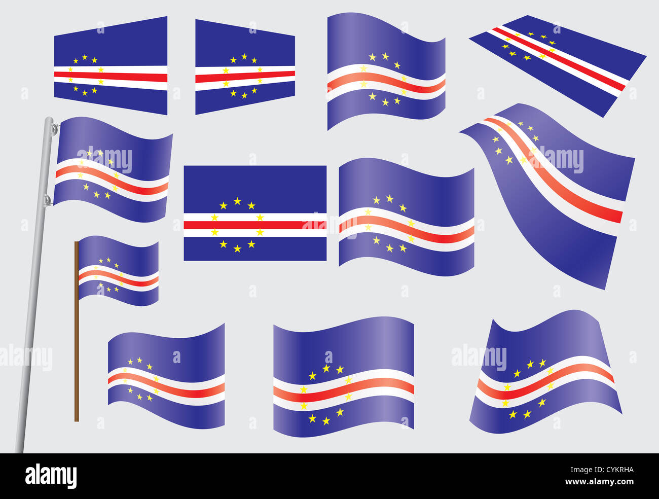 Drapeau en bois du cap vert Banque de photographies et d’images à haute ...