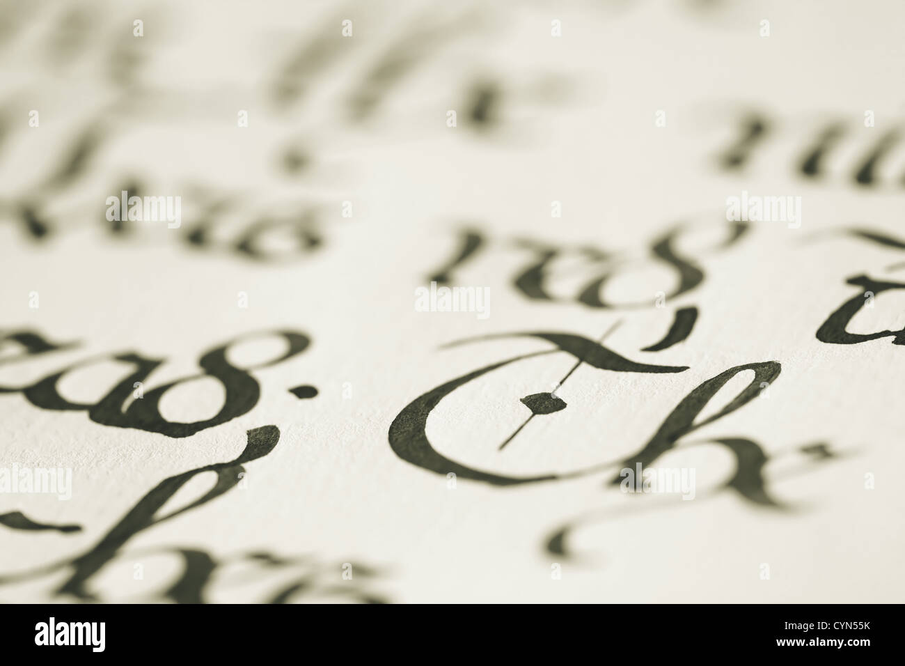 Lettre a calligraphie Banque de photographies et d’images à haute ...