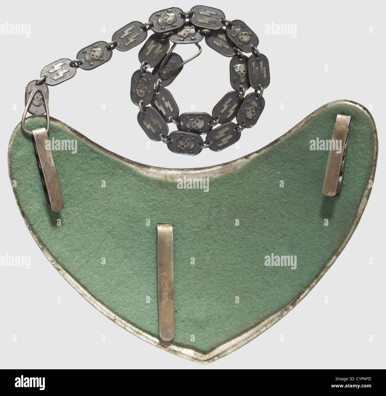 Un modèle de gorget 38 pour les porteurs standard SS, bouclier argenté ...