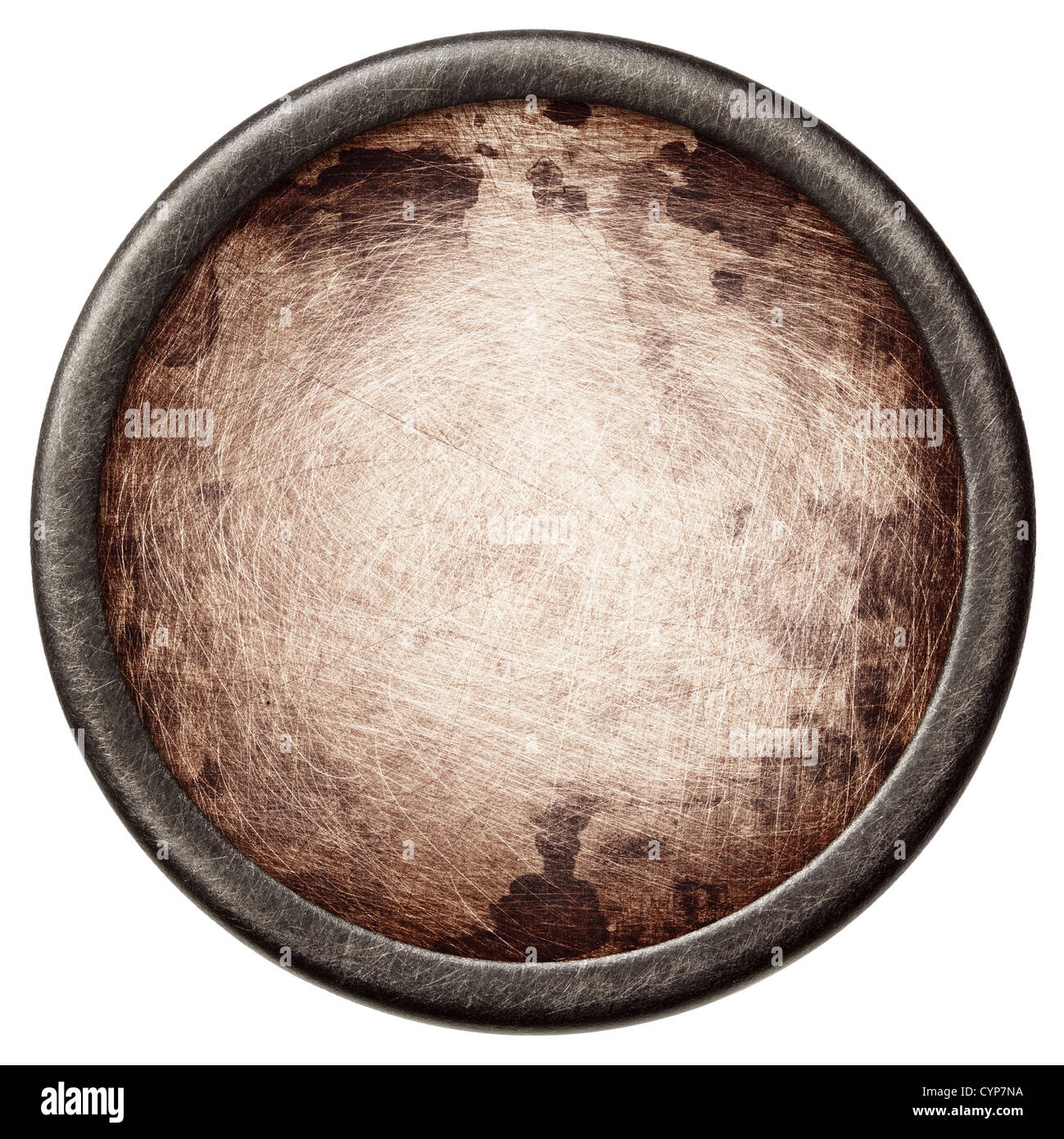 Vintage background. De metal texture dans un cadre rond Photo Stock - Alamy