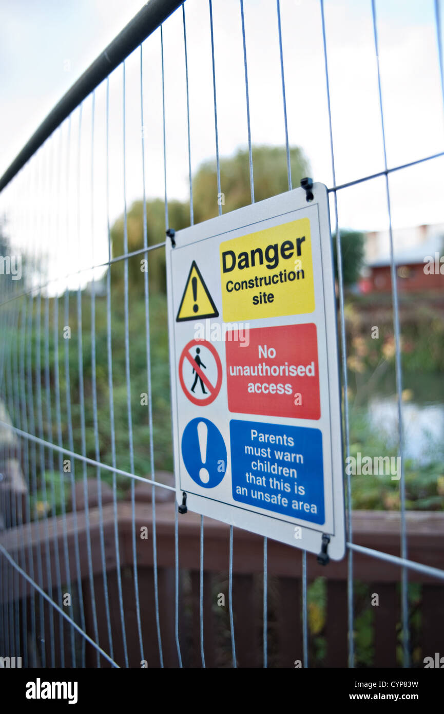Panneau de chantier de danger Banque de photographies et d’images à ...
