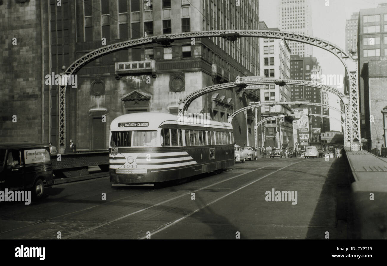 Tramway Ferroviaire, Chicago, Illinois, USA, 1952 Photo Stock - Alamy