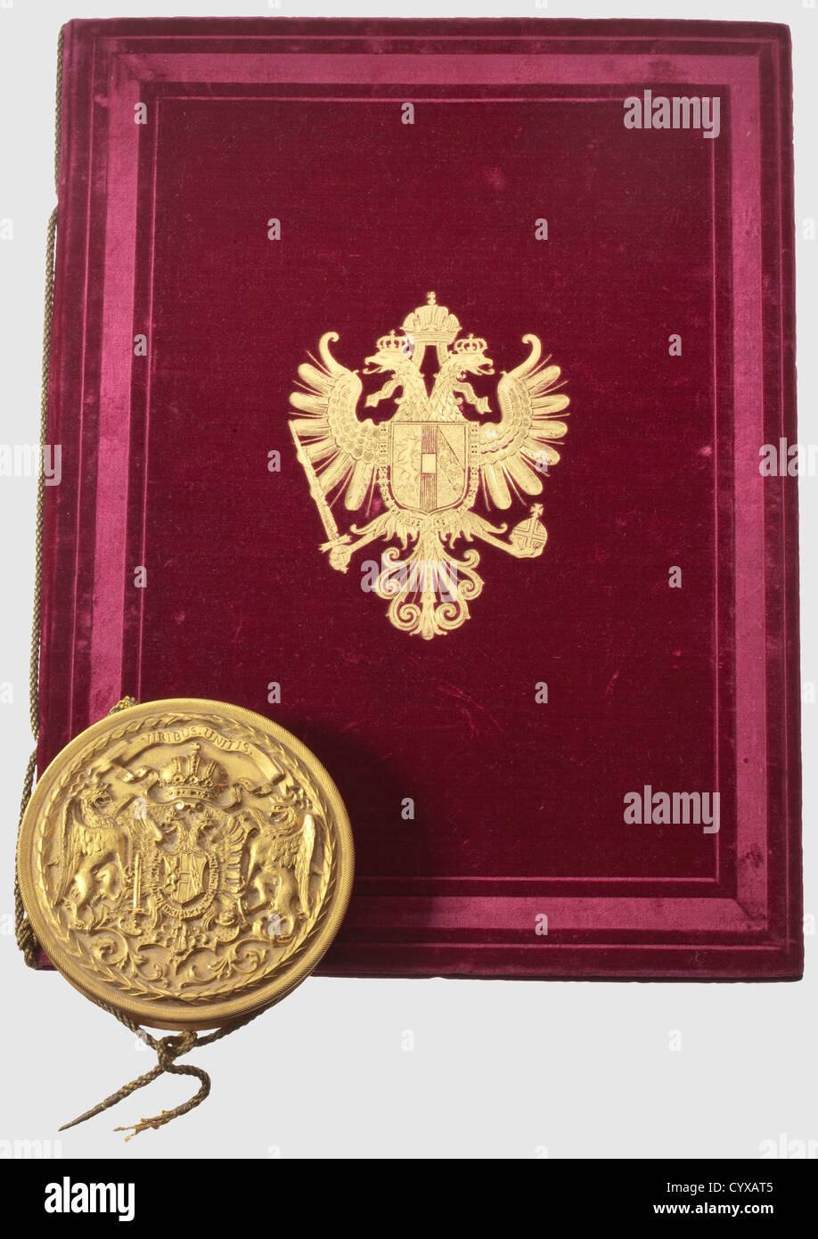 Alois von Terzaghi, un brevet de noblesse de Vienne accordant le rang ...