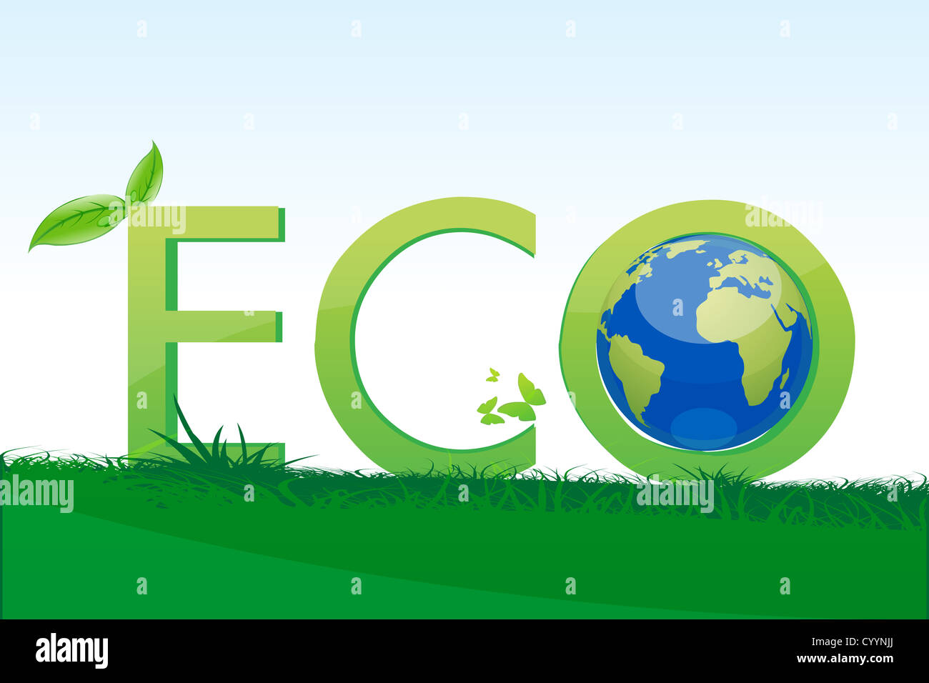 Symbole ecologique globe eco friendly Banque de photographies et d ...