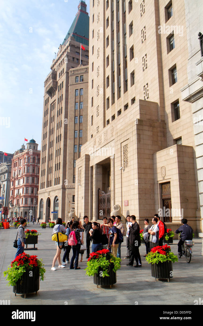Shanghai Chine, quartier chinois de Huangpu, le Bund, Zhongshan Road ...