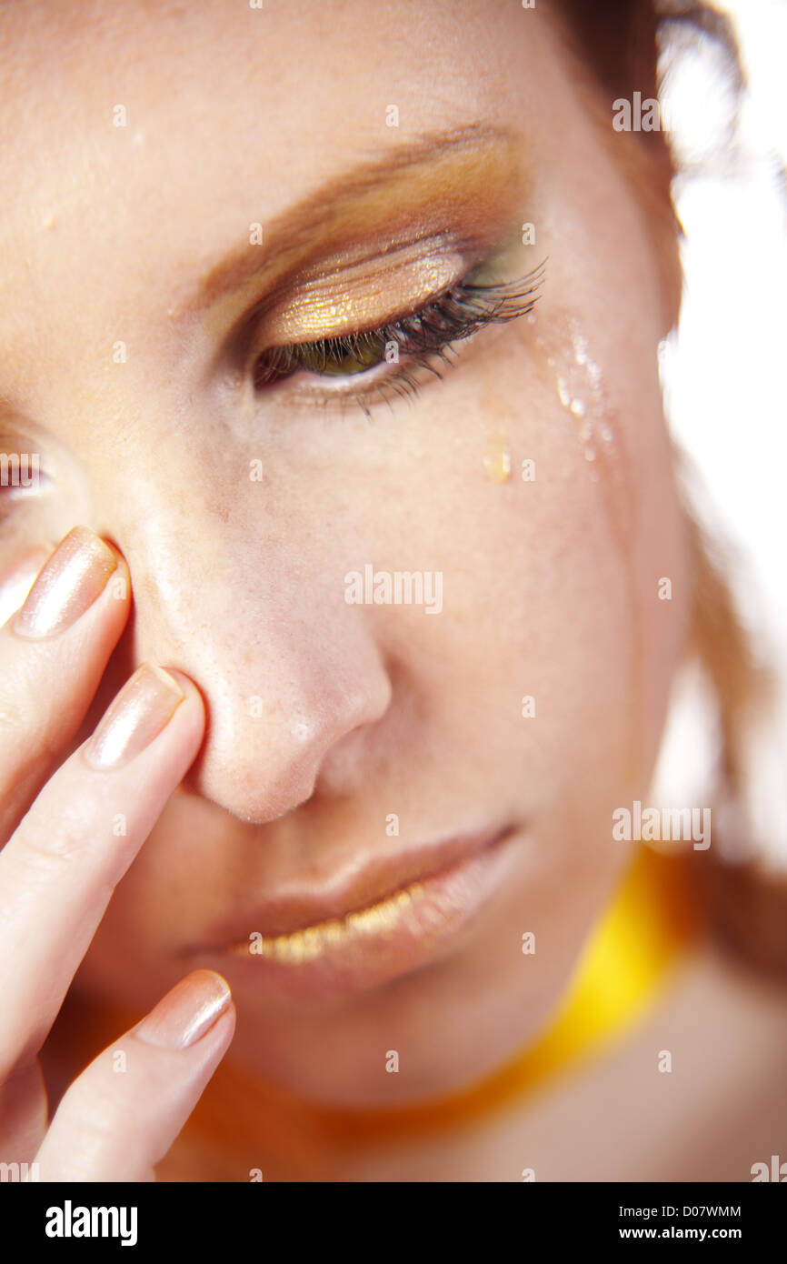 Fille qui pleure Photo Stock - Alamy