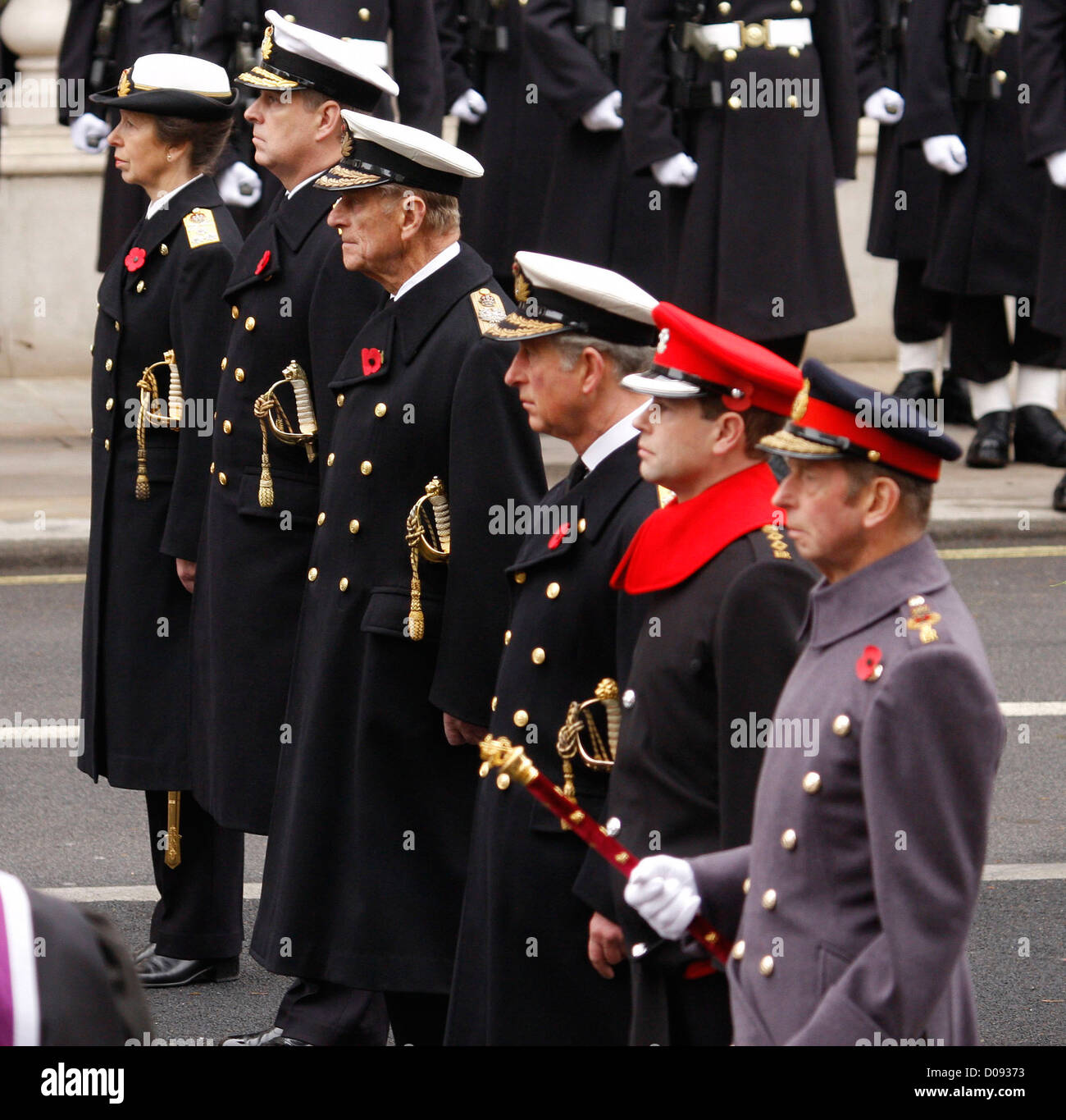 La princesse Anne, le Prince Andrew, le Prince Philip, duc d'Édimbourg ...