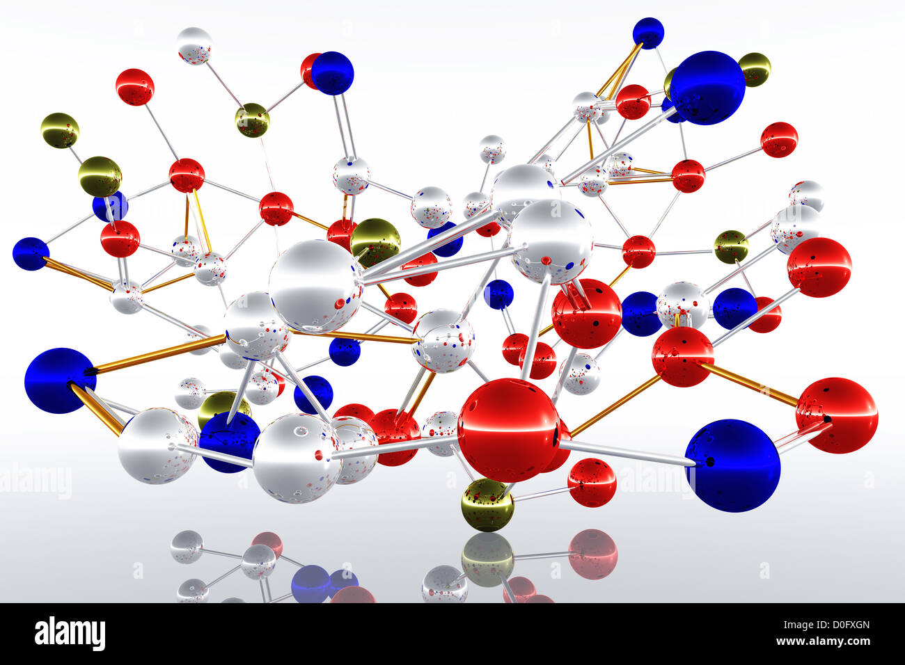 Molécule complexe Structure 3D render Photo Stock - Alamy