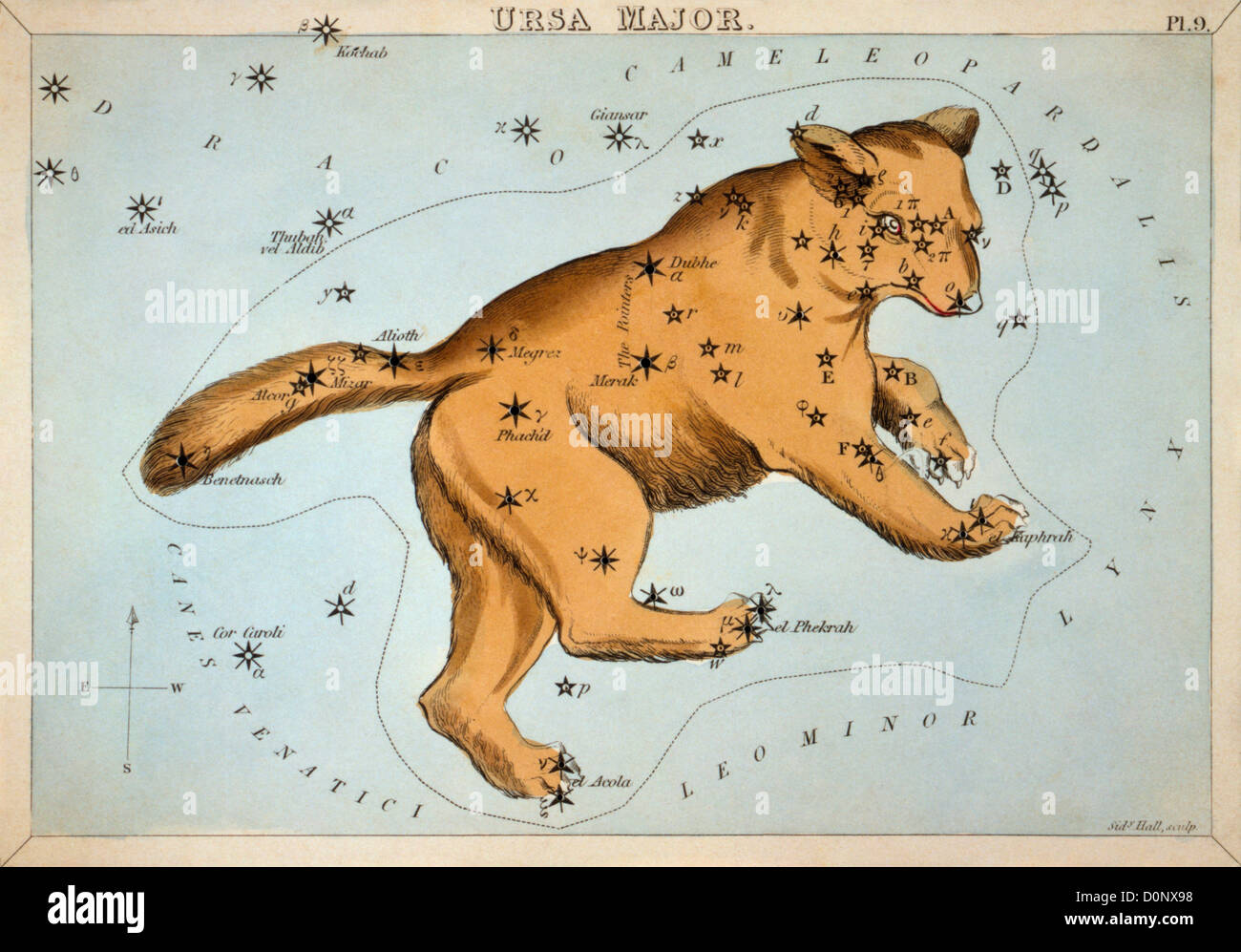 Carte de la constellation de la Grande Ourse Photo Stock - Alamy