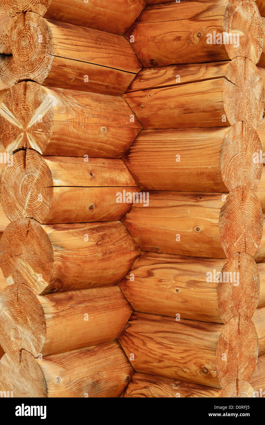 Log Cabin Structure d'angle Photo Stock - Alamy