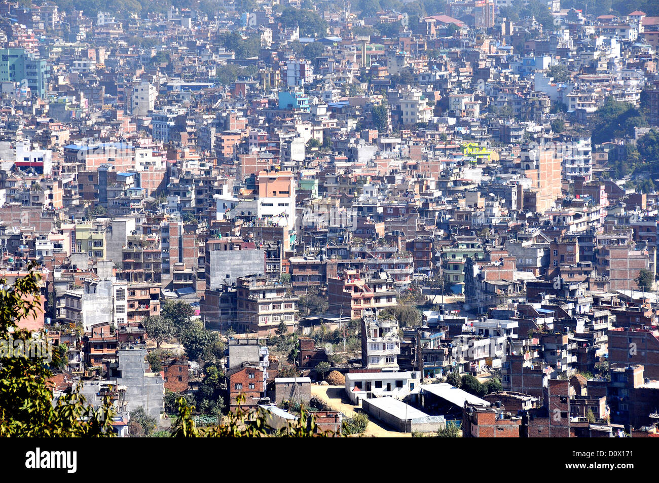 Vue aérienne de la ville de katmandou Banque de photographies et d ...