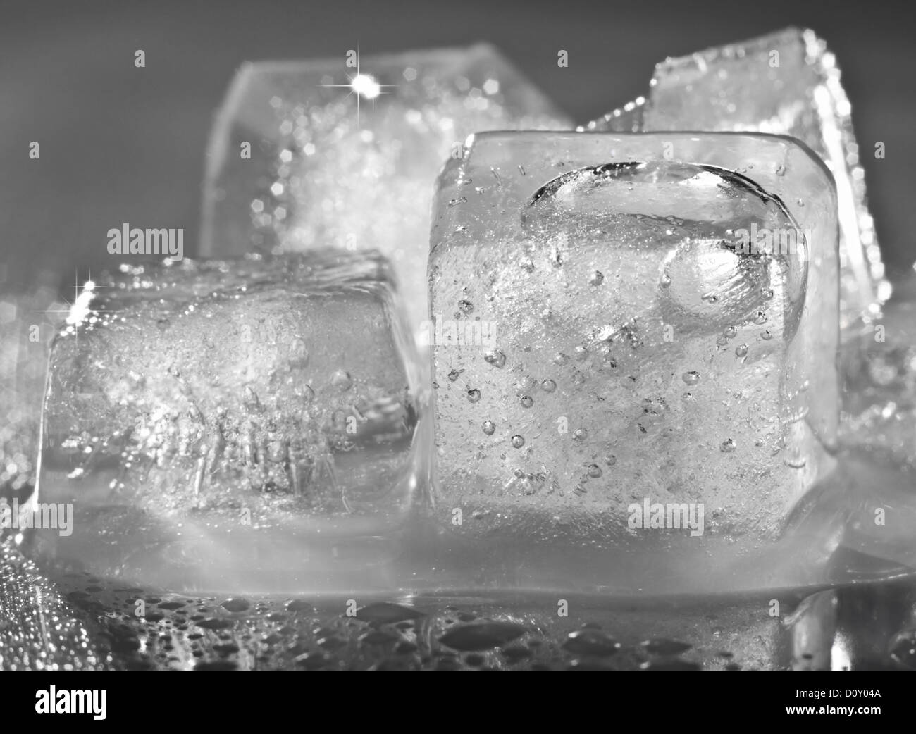 Fonte des glaces Banque d'images noir et blanc - Alamy