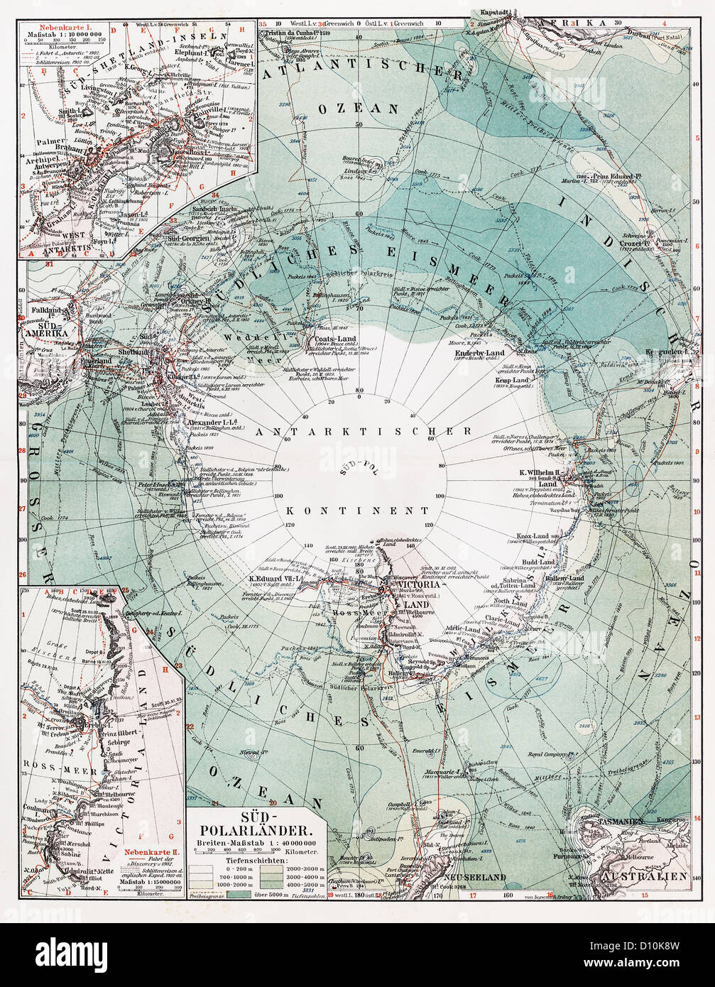 South pole map Banque de photographies et d’images à haute résolution ...