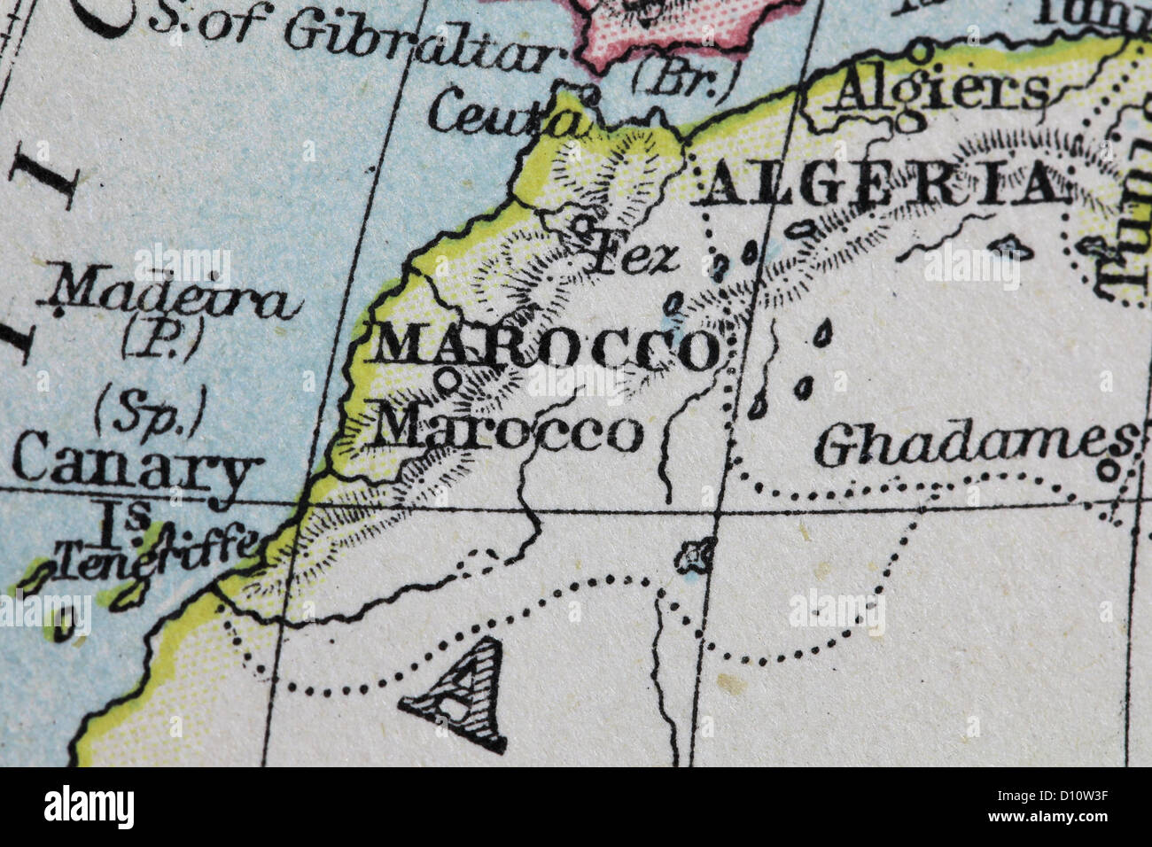 Carte antique du maroc Banque de photographies et d’images à haute ...