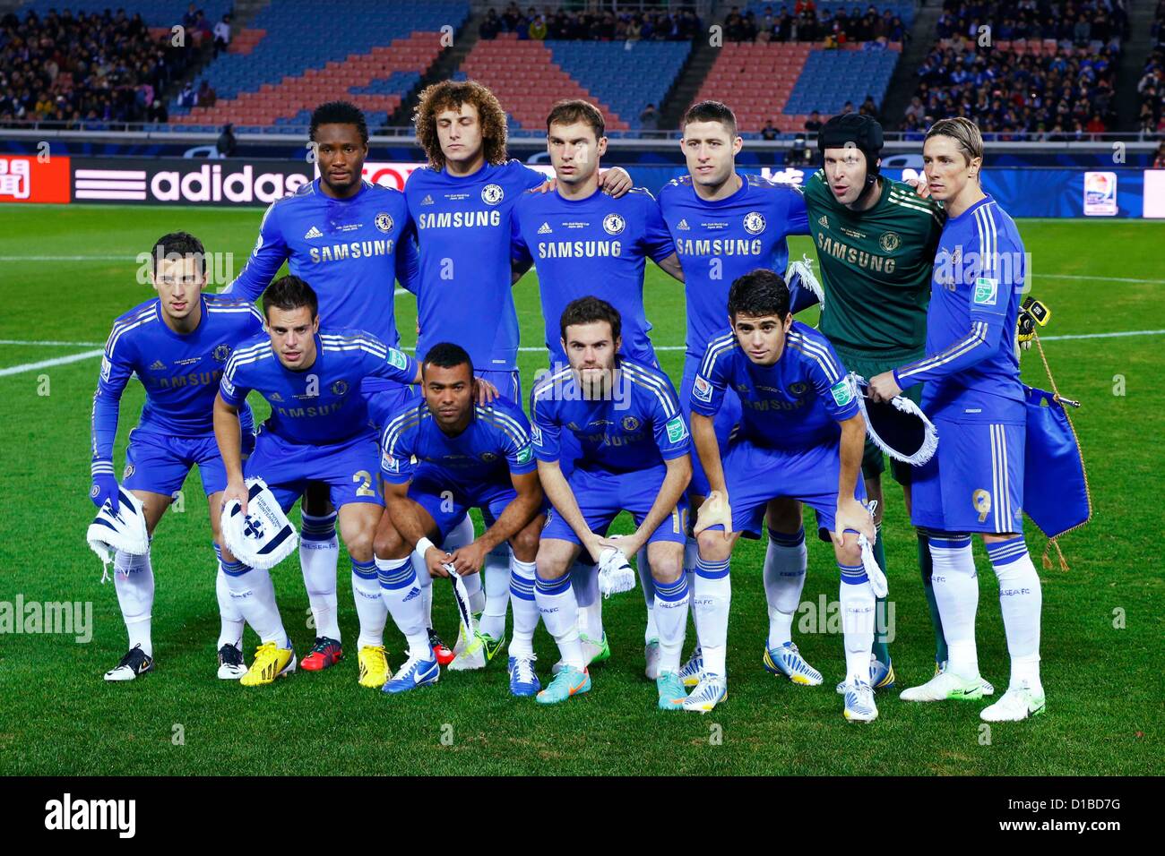 L'équipe du FC Chelsea line-up du groupe, le 13 décembre 2012 ...